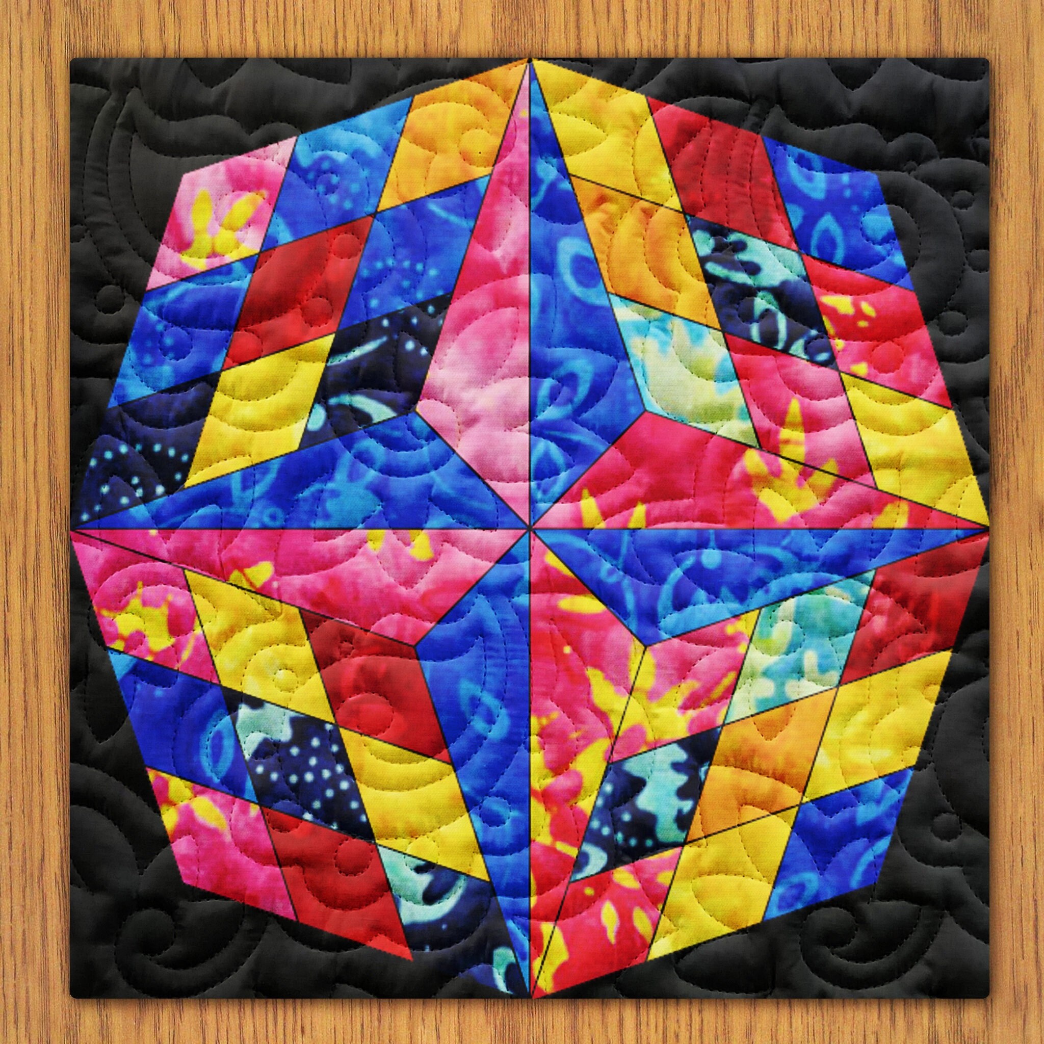 Disco Stars Quilt Block PDF Pattern With Video Tutorial 6, 8, 10, 12 ...