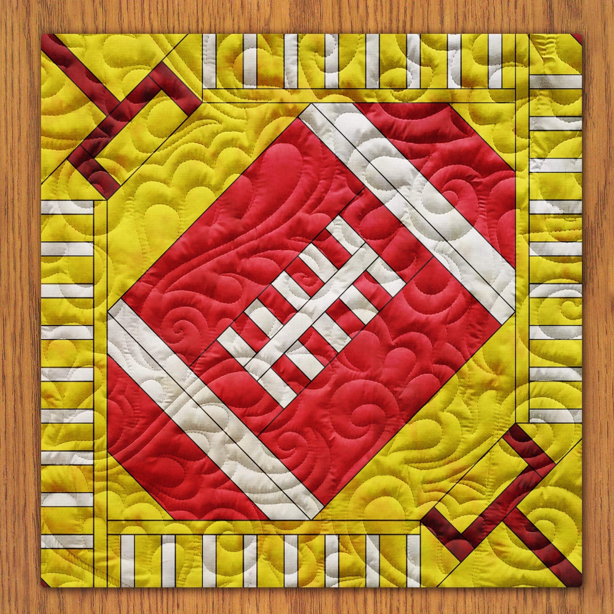 American Football Wall Quilt PDF Pattern With Video Tutorial || 40x40 ...