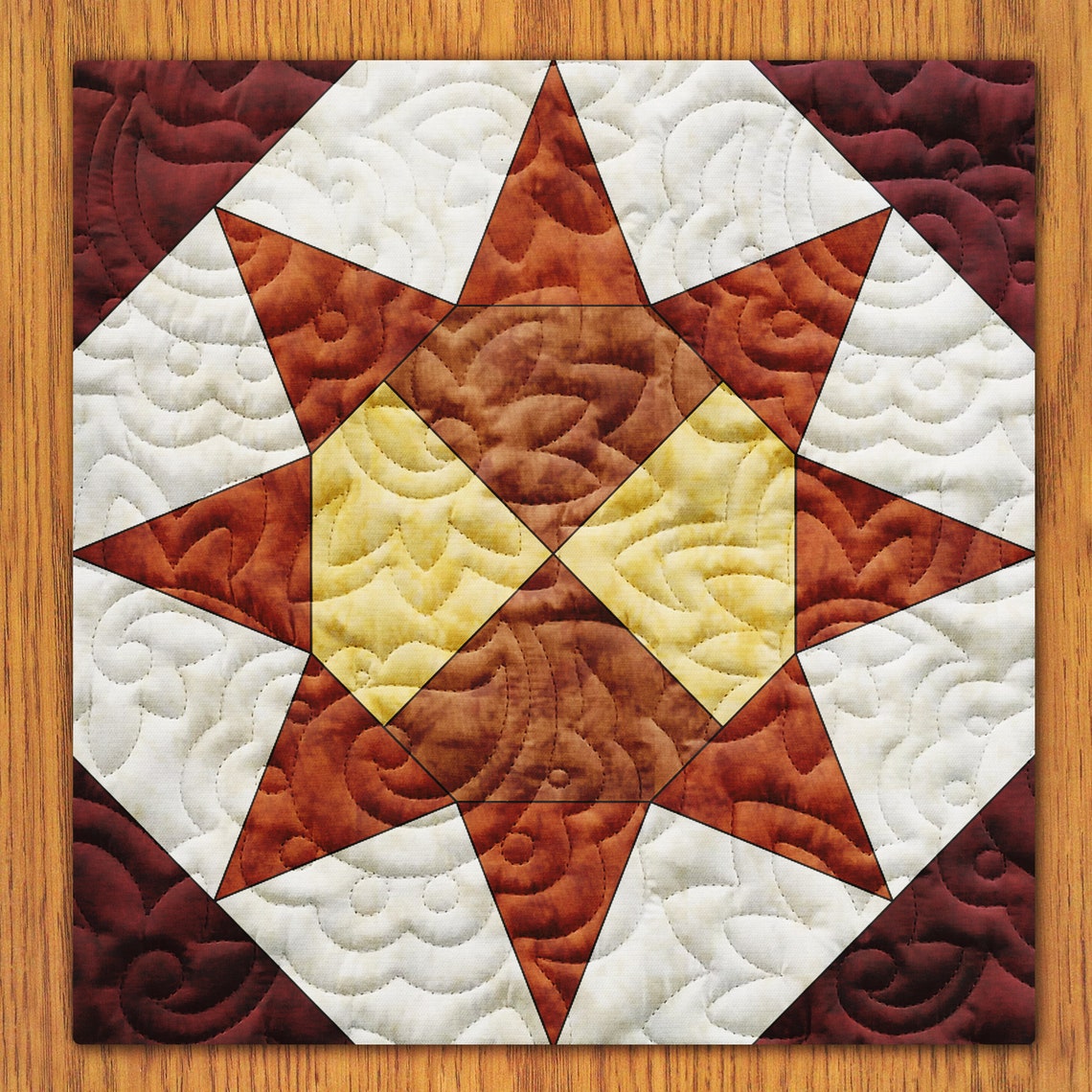 Sun Waves Quilt Block PDF Pattern With Video Tutorial 6 8 | Etsy