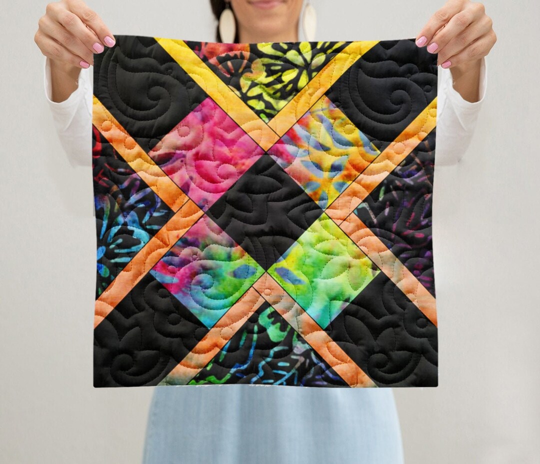 Linking Squares Quilt Block PDF Pattern With Video Tutorial || 6, 8, 10 ...