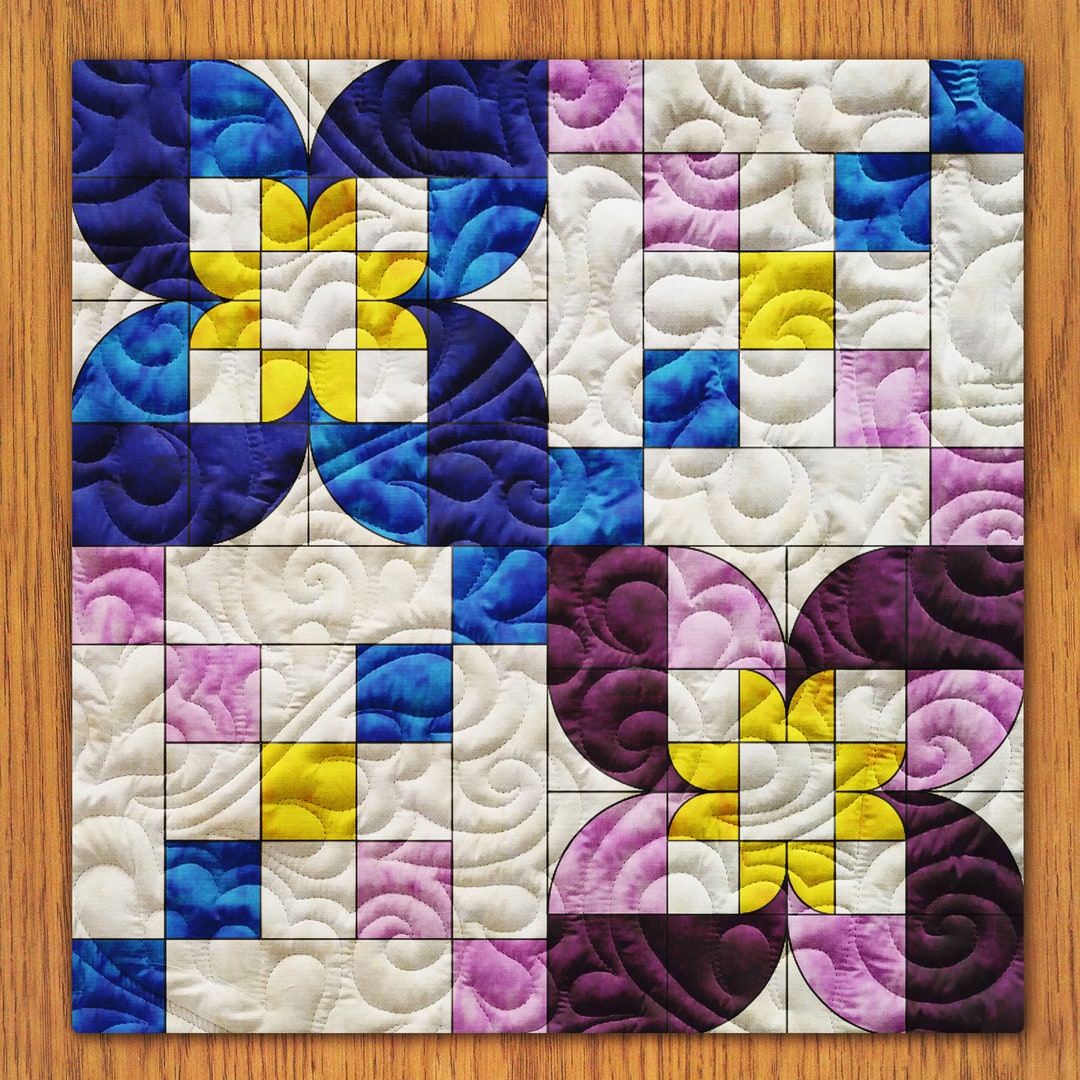 Windy Flower Irish Chain Quilt Block PDF Pattern With Video Tutorial ...