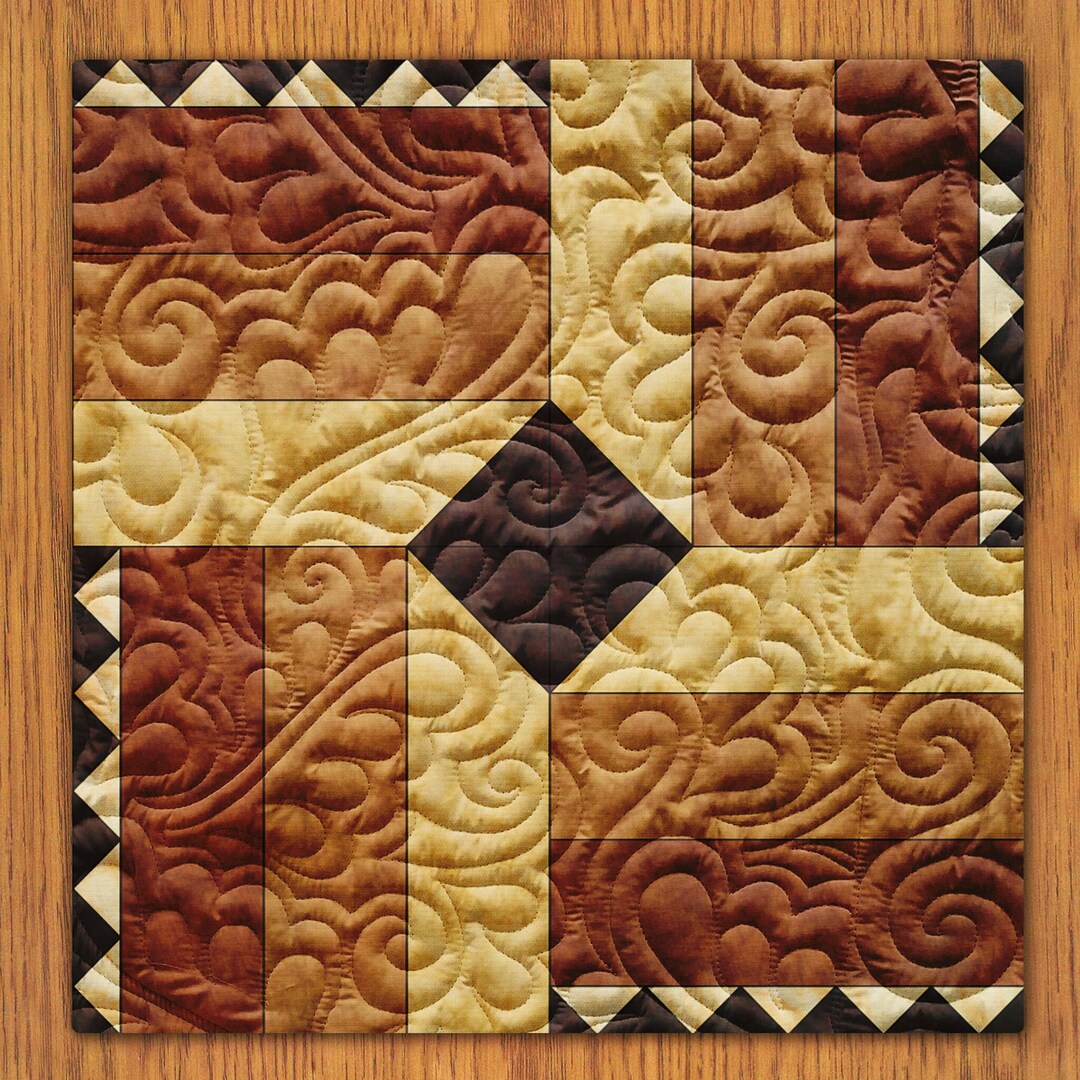 Puzzle Fang Quilt Block PDF Pattern With Video Tutorial || 16, 18, 20 ...
