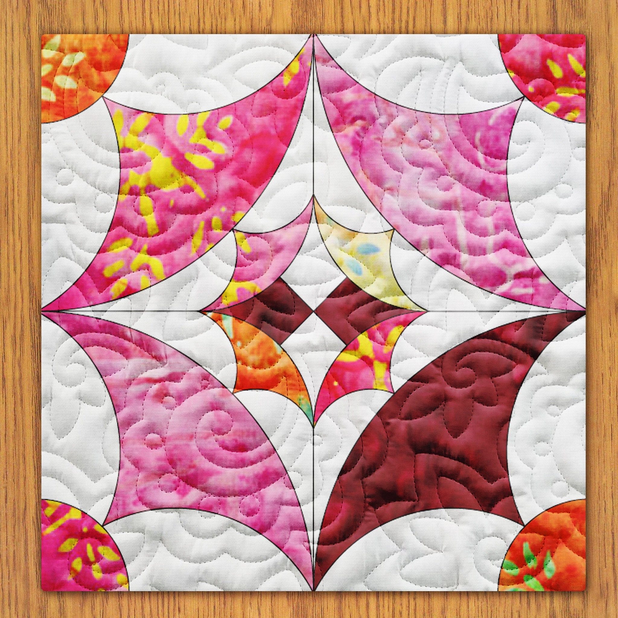 Stark Florets Quilt Block PDF Pattern With Video Tutorial || 6, 8, 10 ...