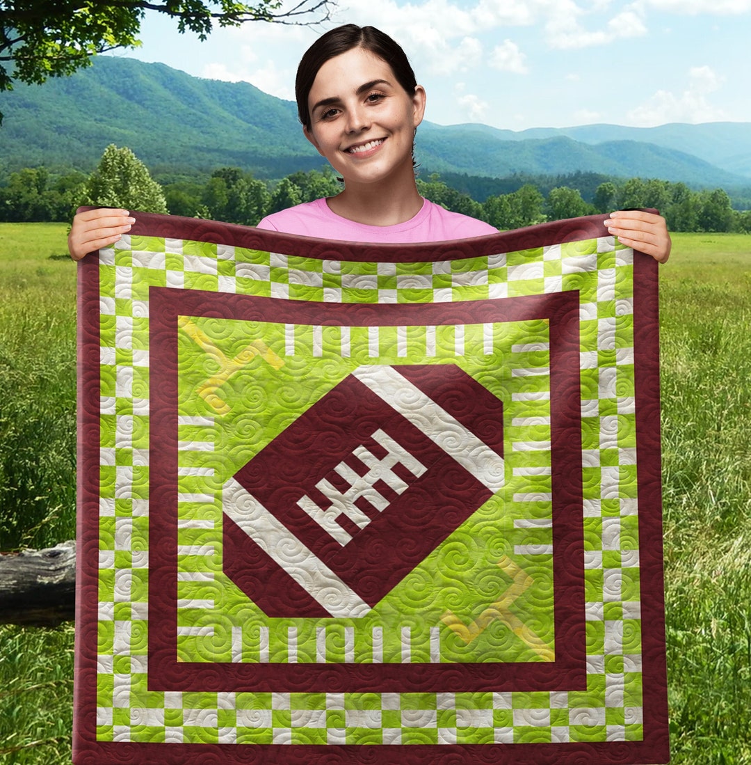 American Football Wall Quilt PDF Pattern With Video Tutorial || 40x40 ...