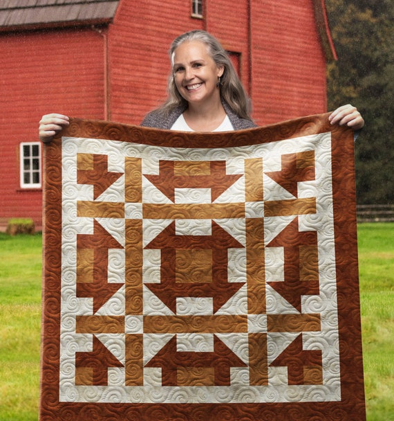 Brick Lamp Wall Quilt PDF Pattern With Video Tutorial 40x40 - Etsy