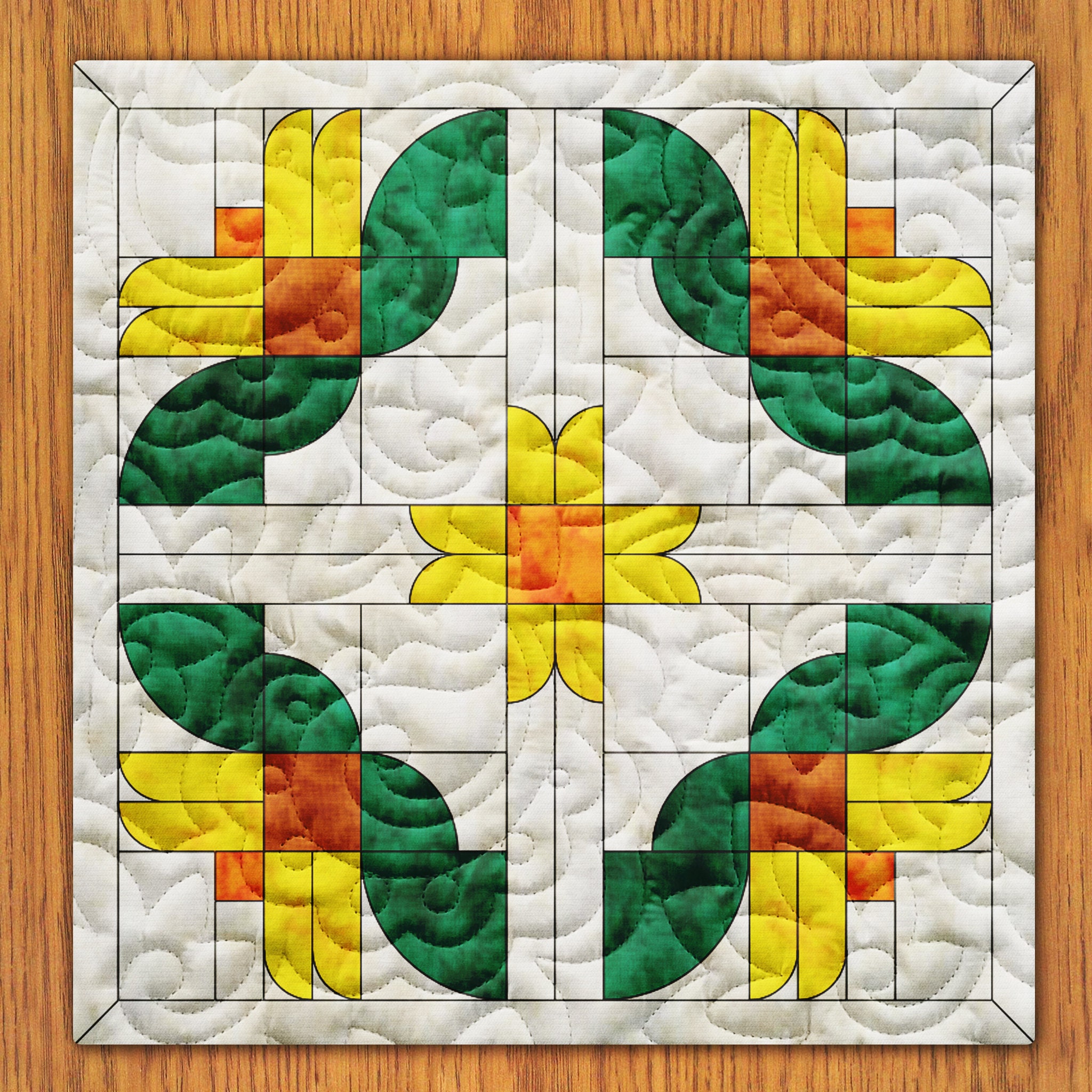 Cactus Flower Star Quilt Block PDF Pattern With Video Tutorial || 16 ...