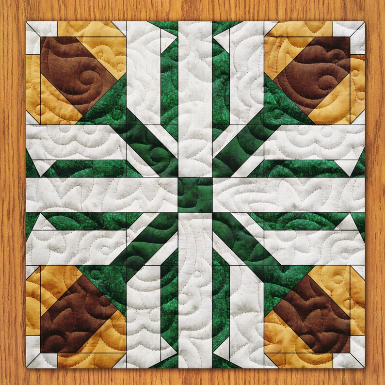 Garden of Roses Quilt Block PDF Pattern With Video Tutorial || 6, 8, 10 ...