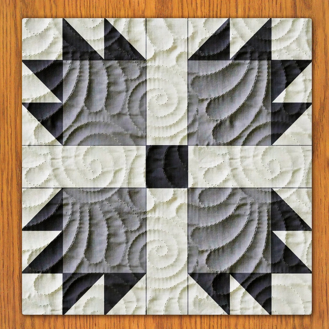 Bear Paw Quilt Block PDF Pattern With Video Tutorial || 6, 8, 10, 12 ...