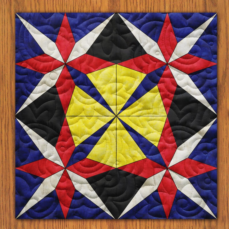Midnight Stars Quilt Block PDF Pattern With Video Tutorial || 6, 8, 10 ...