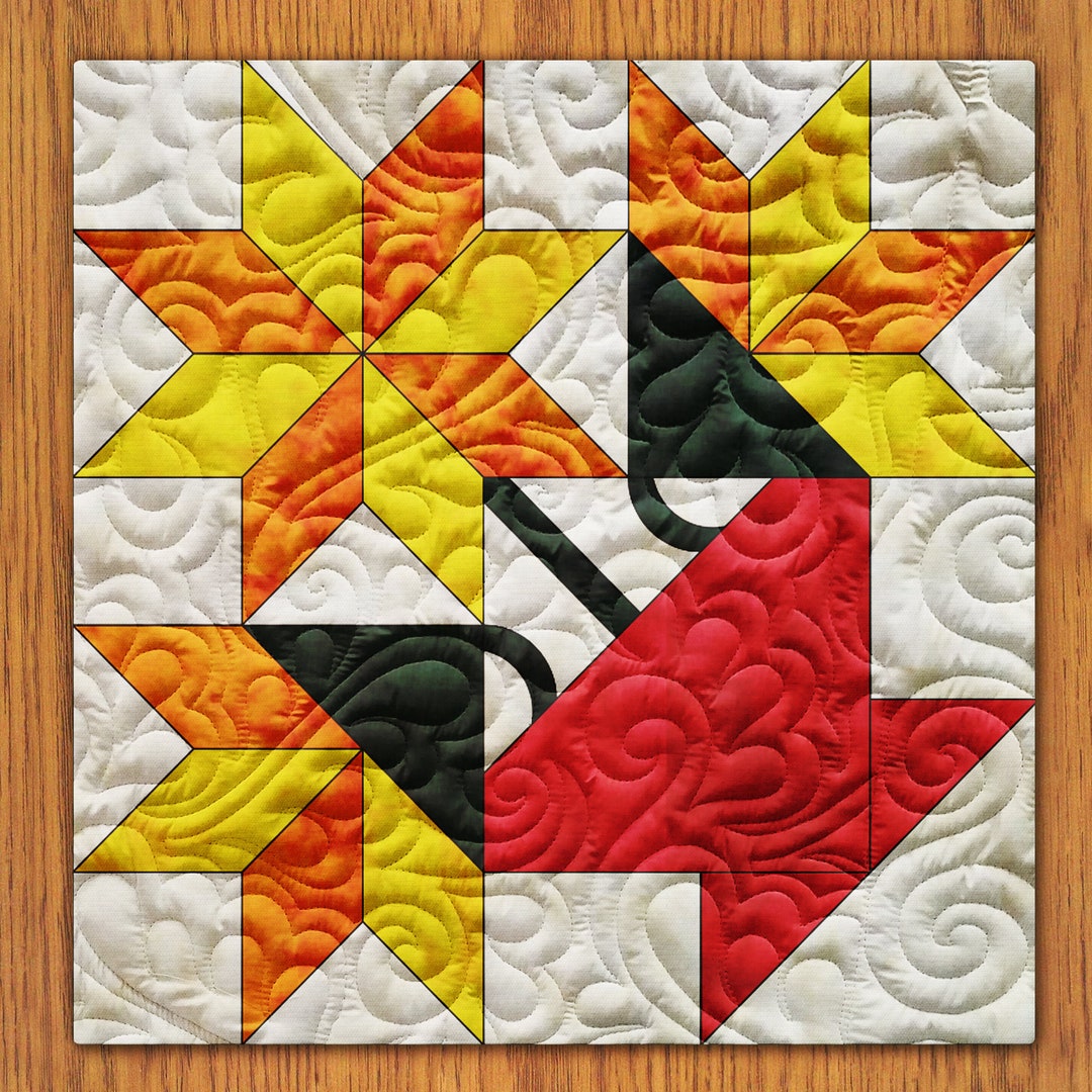 Blossom Pottery Quilt Block PDF Pattern With Video Tutorial 16, 18, 20 ...
