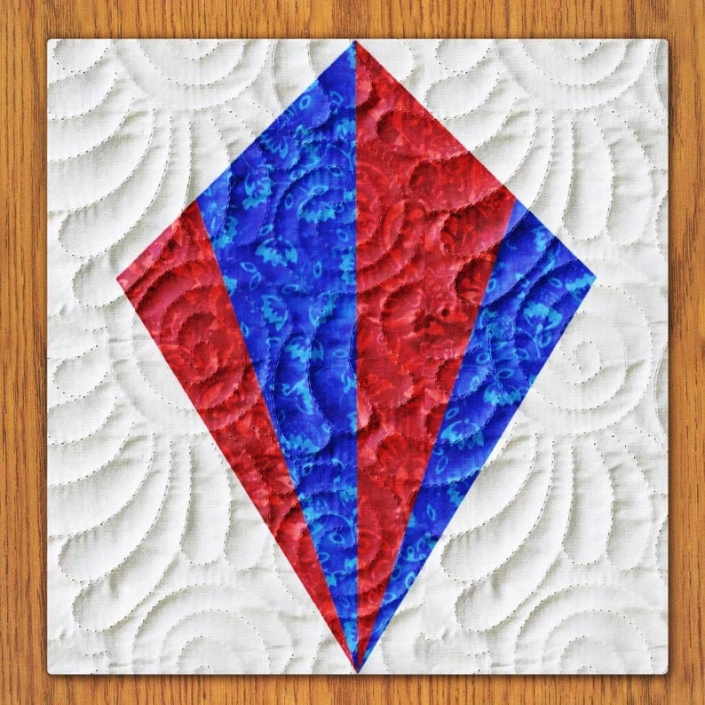 Flying Kite Quilt Block PDF Pattern With Video Tutorial 16 - Etsy