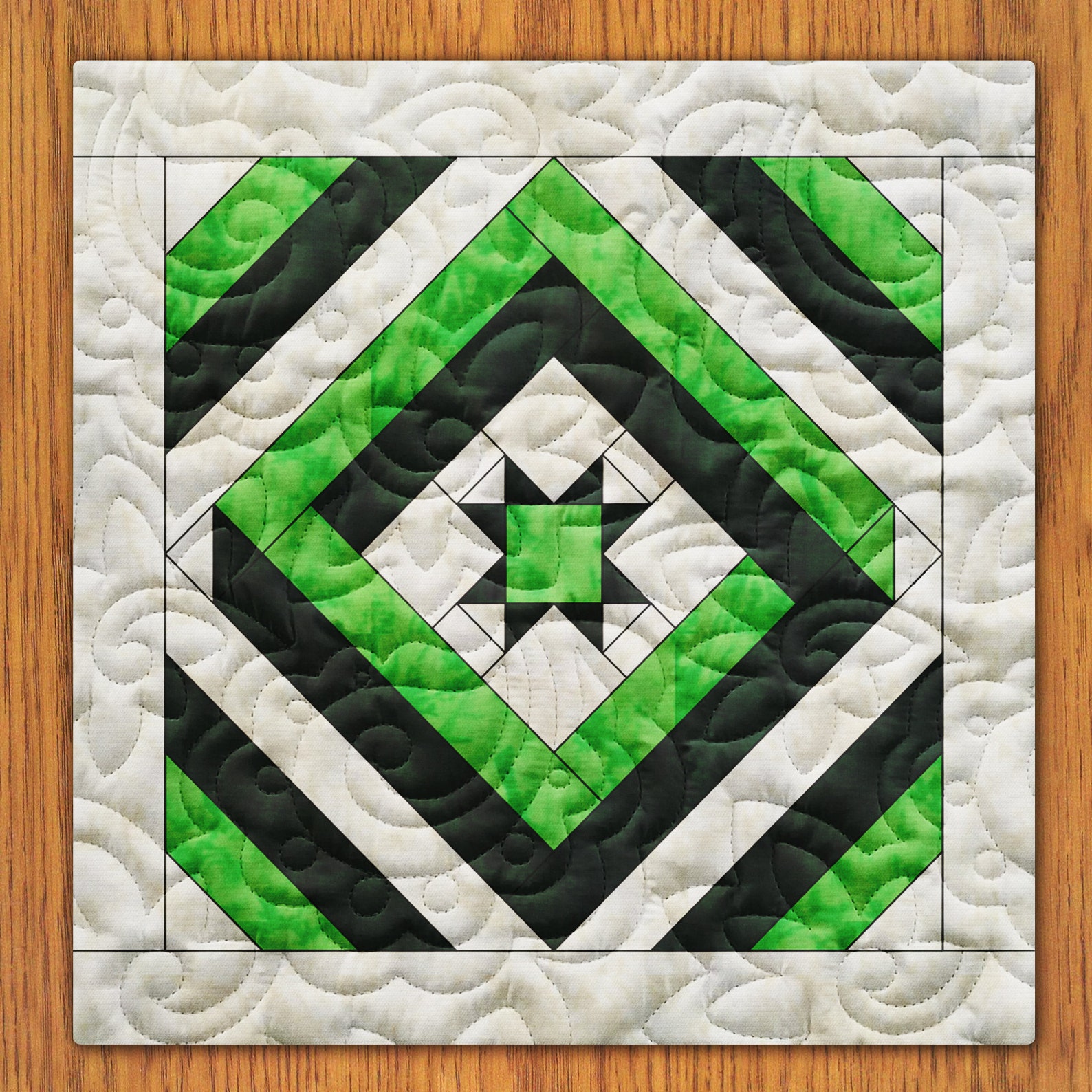 3D Cubic Star Quilt Block PDF Pattern With Video Tutorial 16, 18, 20 ...