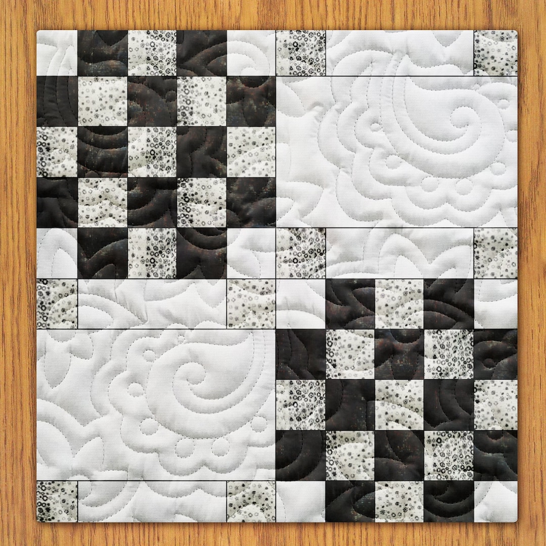 Checkerboard Chains Quilt Block PDF Pattern With Video Tutorial || 16 ...
