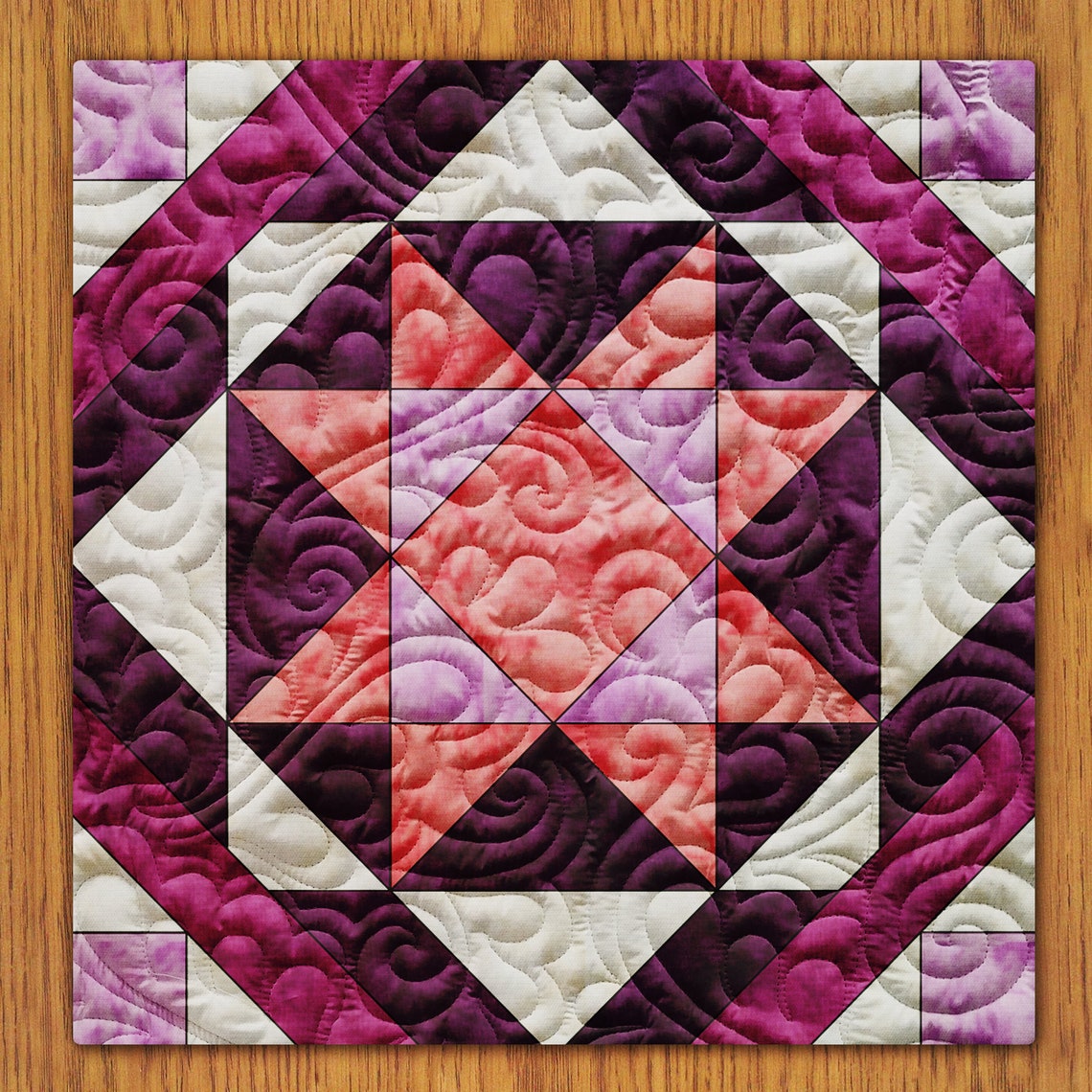 Dazy Star Quilt Block PDF Pattern With Video Tutorial || 6, 8, 10, 12 ...