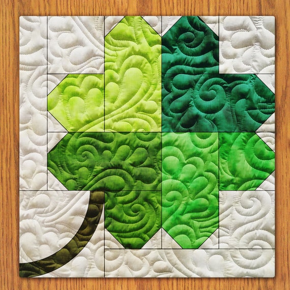 Dancing Clover Quilt Block PDF Pattern With Video Tutorial | Etsy