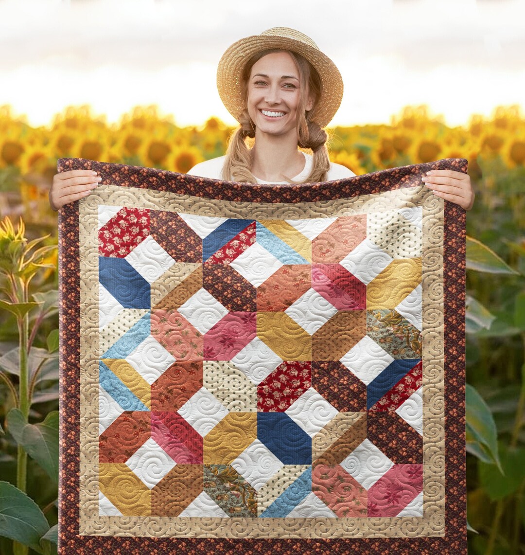 Glazed Ivory Tiles Wall Quilt PDF Pattern With Video Tutorial || 40x40 ...