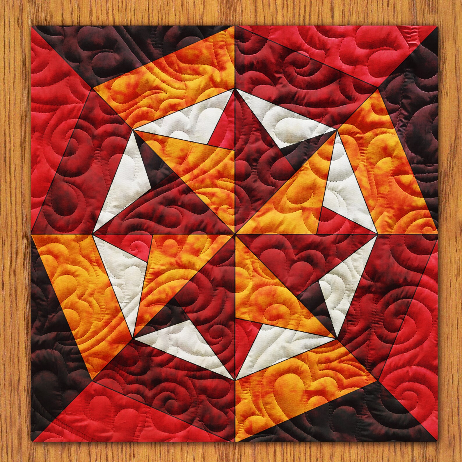 Paper Star Wheel Quilt Block PDF Pattern With Video Tutorial || 16, 18 ...