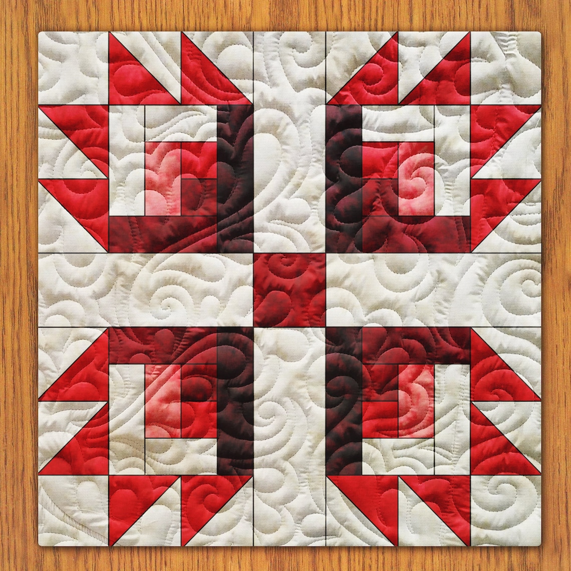 Inverted Bear Paw Quilt Block PDF Pattern With Video Tutorial || 6, 8 ...
