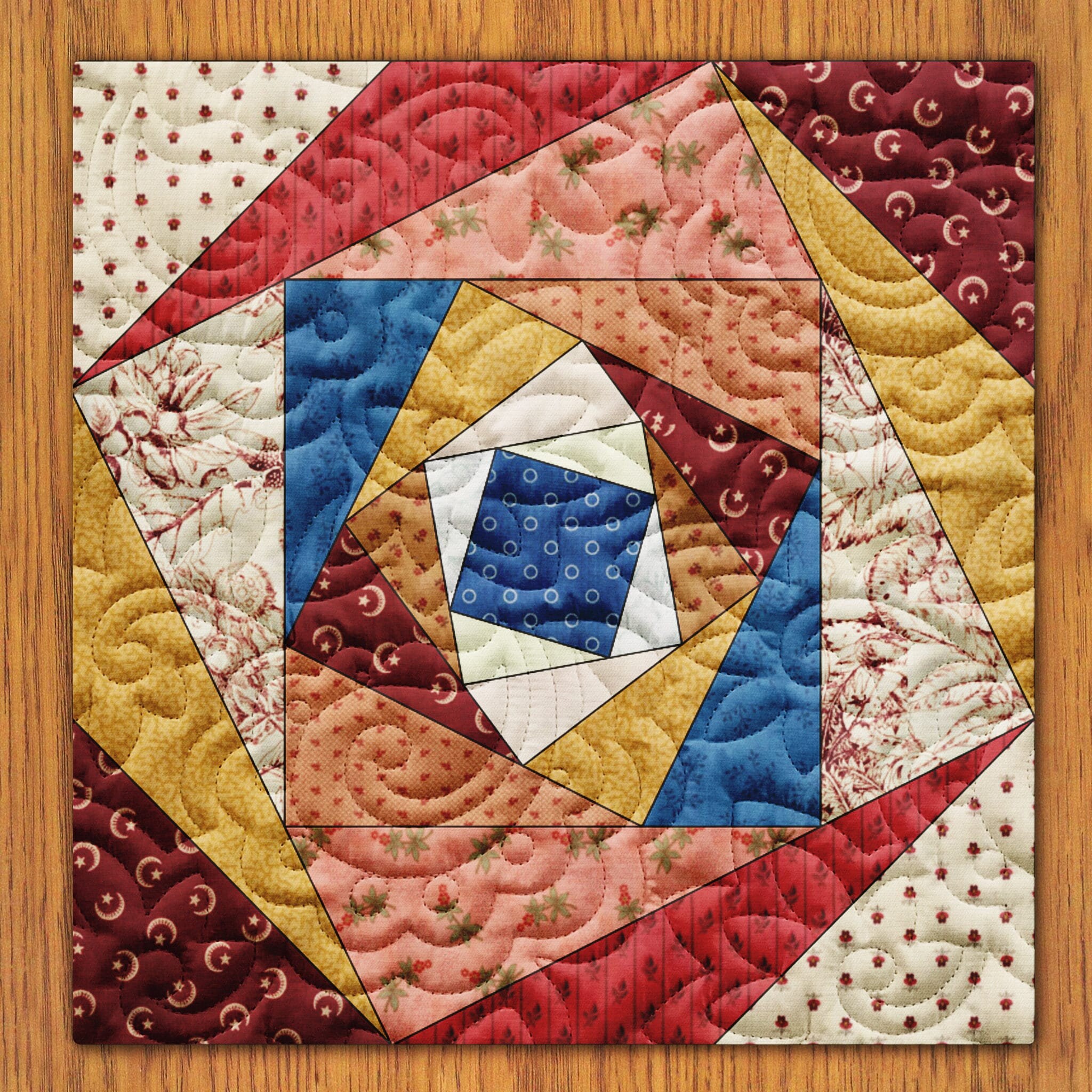 Folded Roses Quilt Block PDF Pattern With Video Tutorial - Etsy