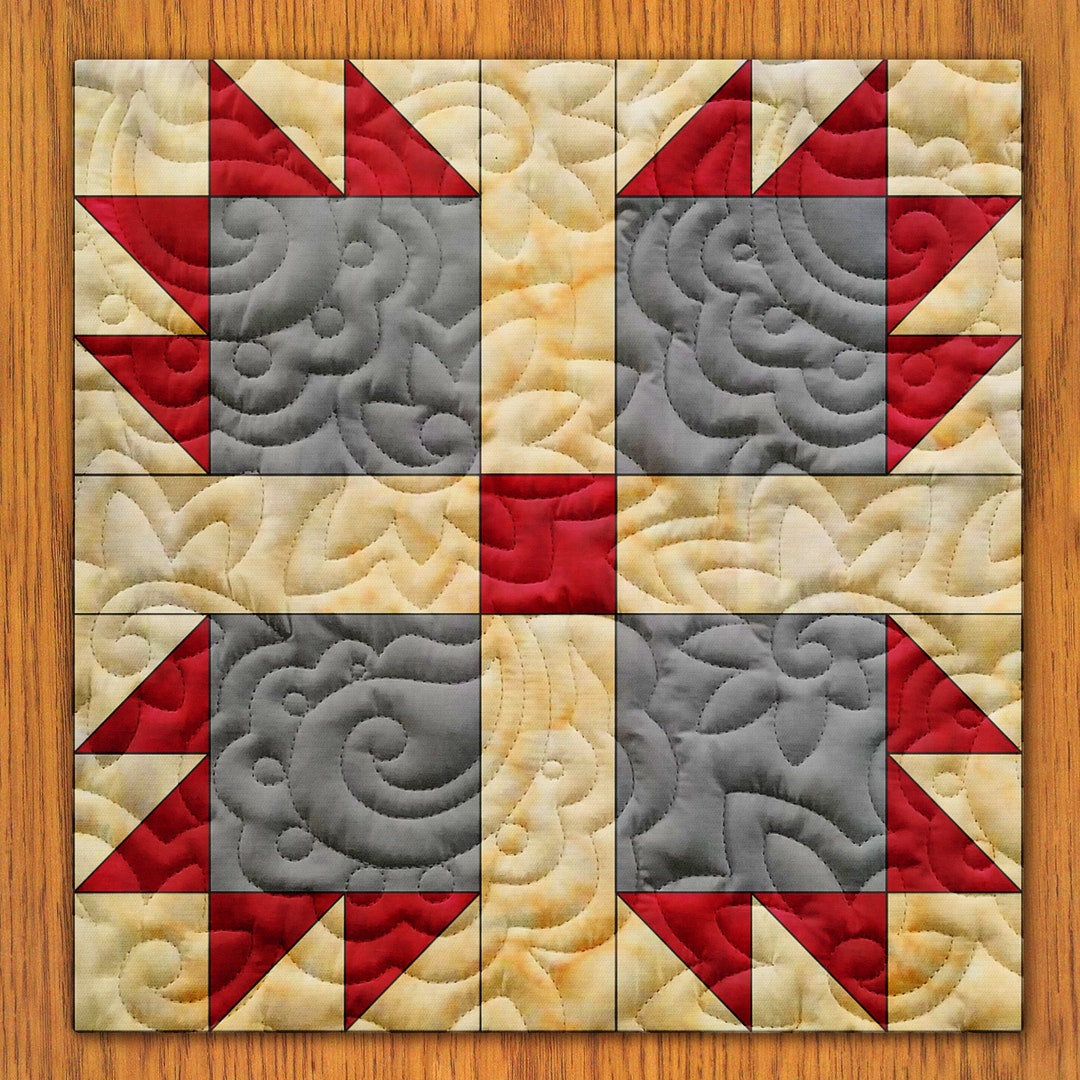 Bear Paw Quilt Block PDF Pattern With Video Tutorial || 16, 18, 20, 22 ...