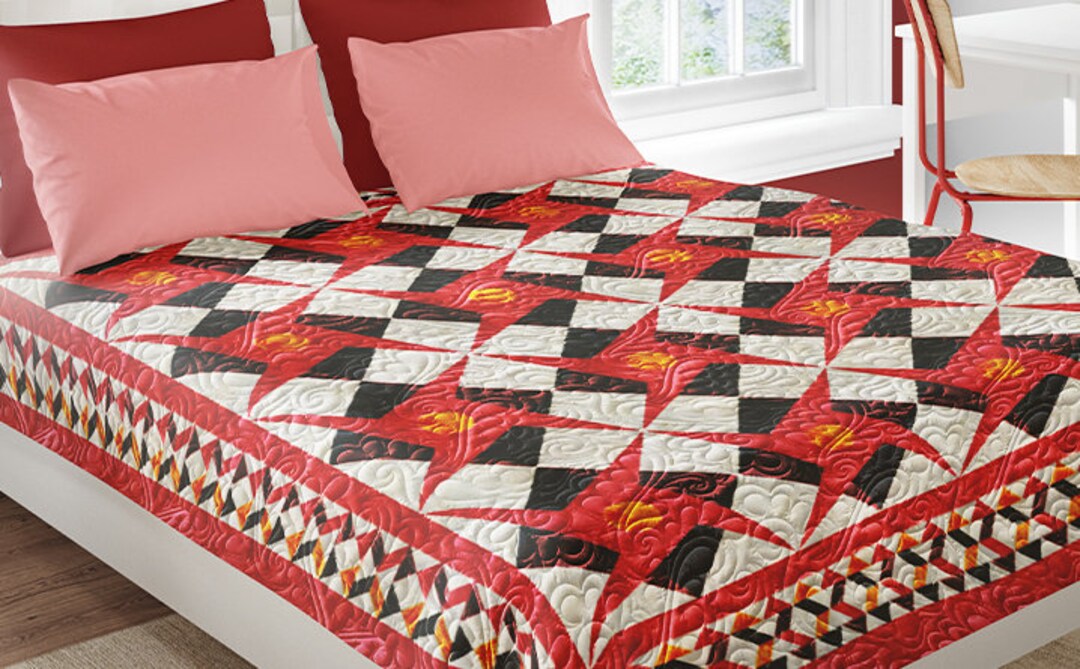 Spotlight Star Pattern Patchwork 440 - Etsy