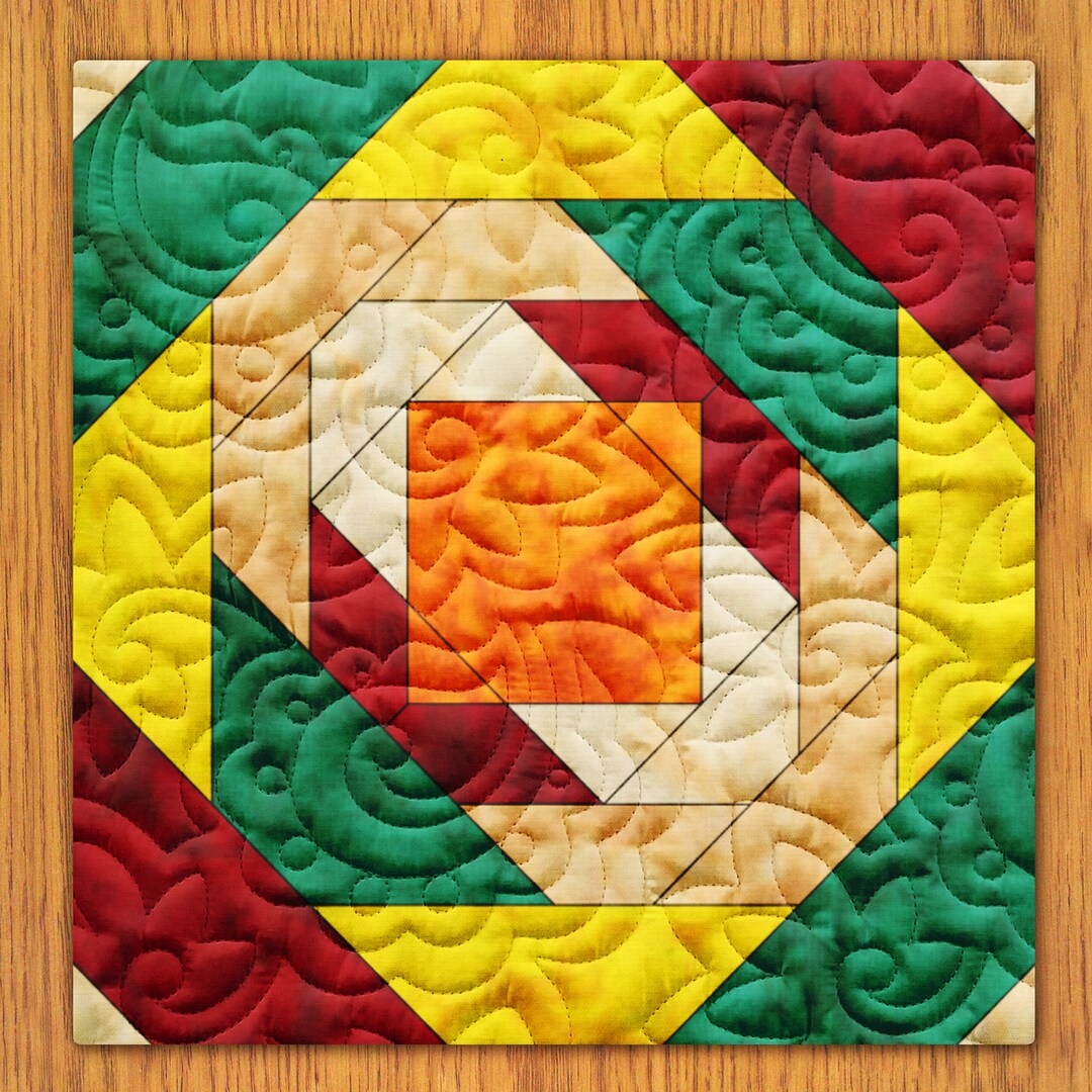 Fruit Cocktail Quilt Block PDF Pattern With Video Tutorial || 6, 8, 10 ...