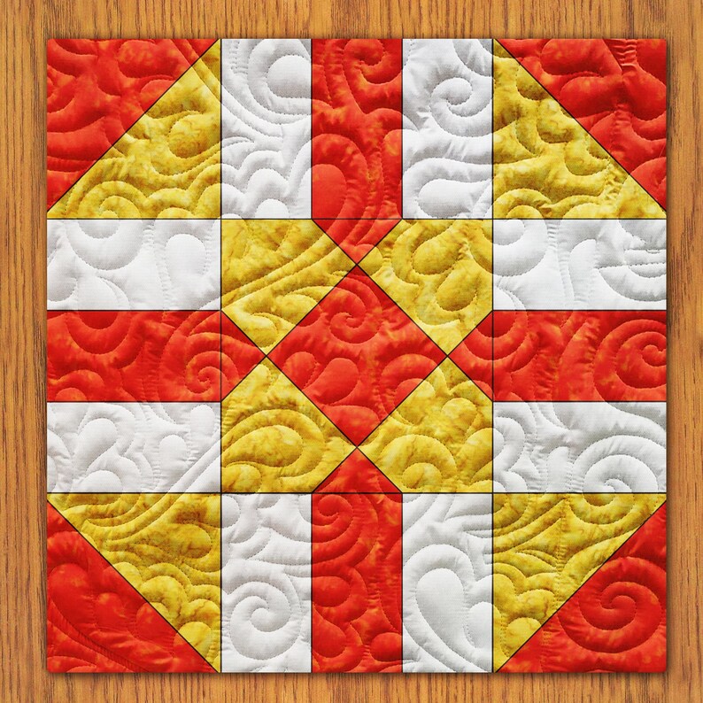 Diamond Targets Quilt Block PDF Pattern With Video Tutorial - Etsy