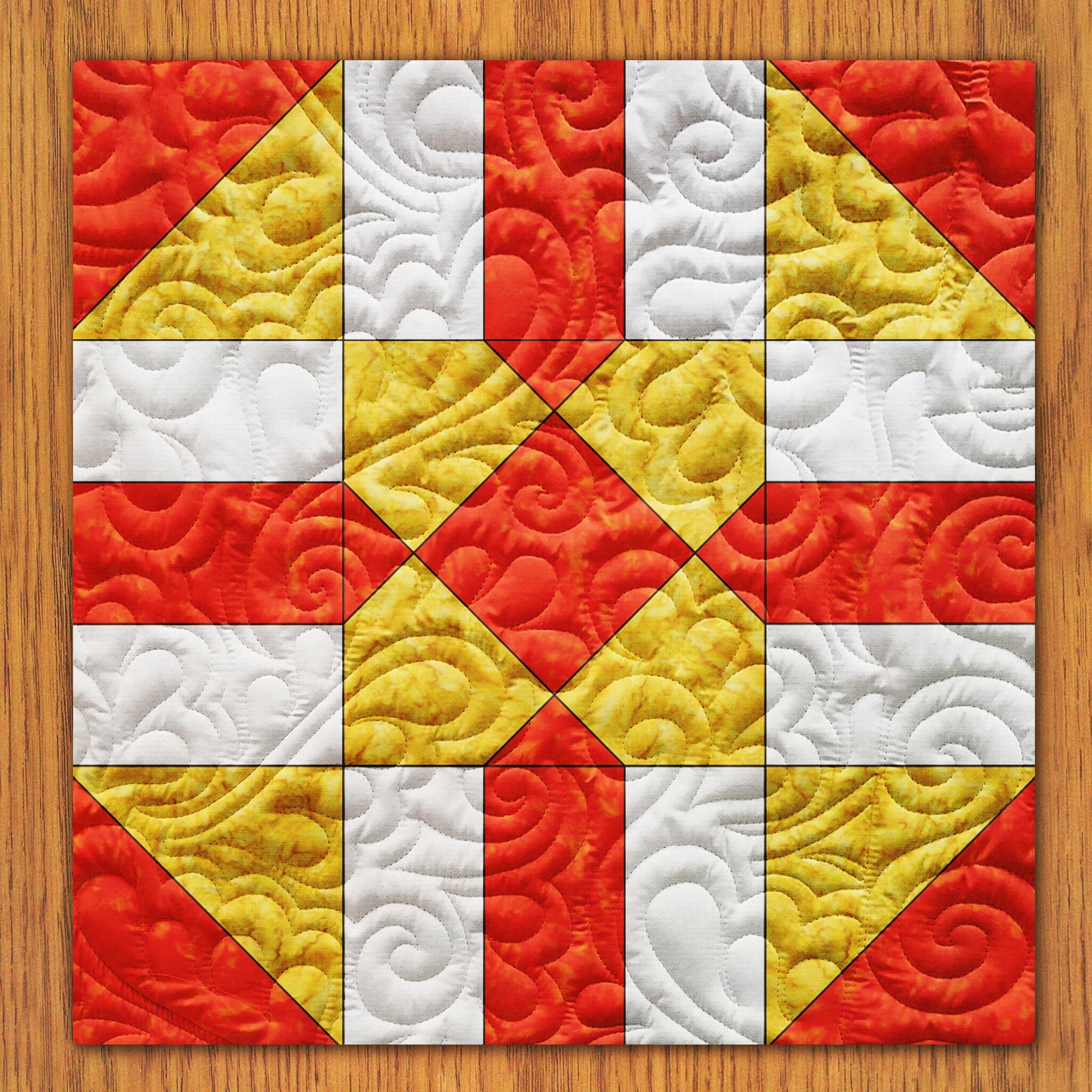Diamond Targets Quilt Block PDF Pattern With Video Tutorial 16, 18, 20 ...