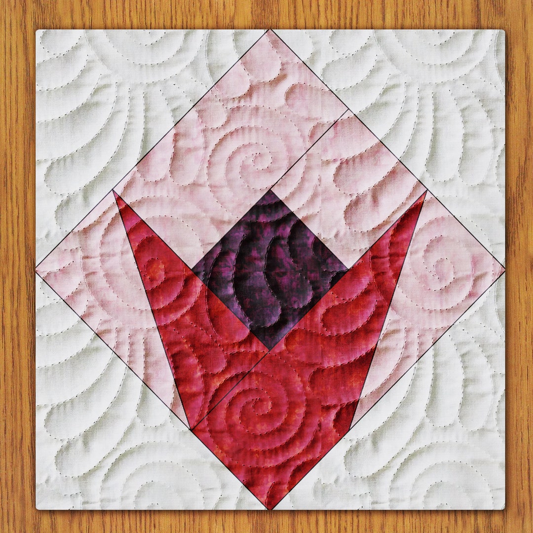 Spring Crocus Quilt Block PDF Pattern With Video Tutorial 6, 8, 10, 12 ...