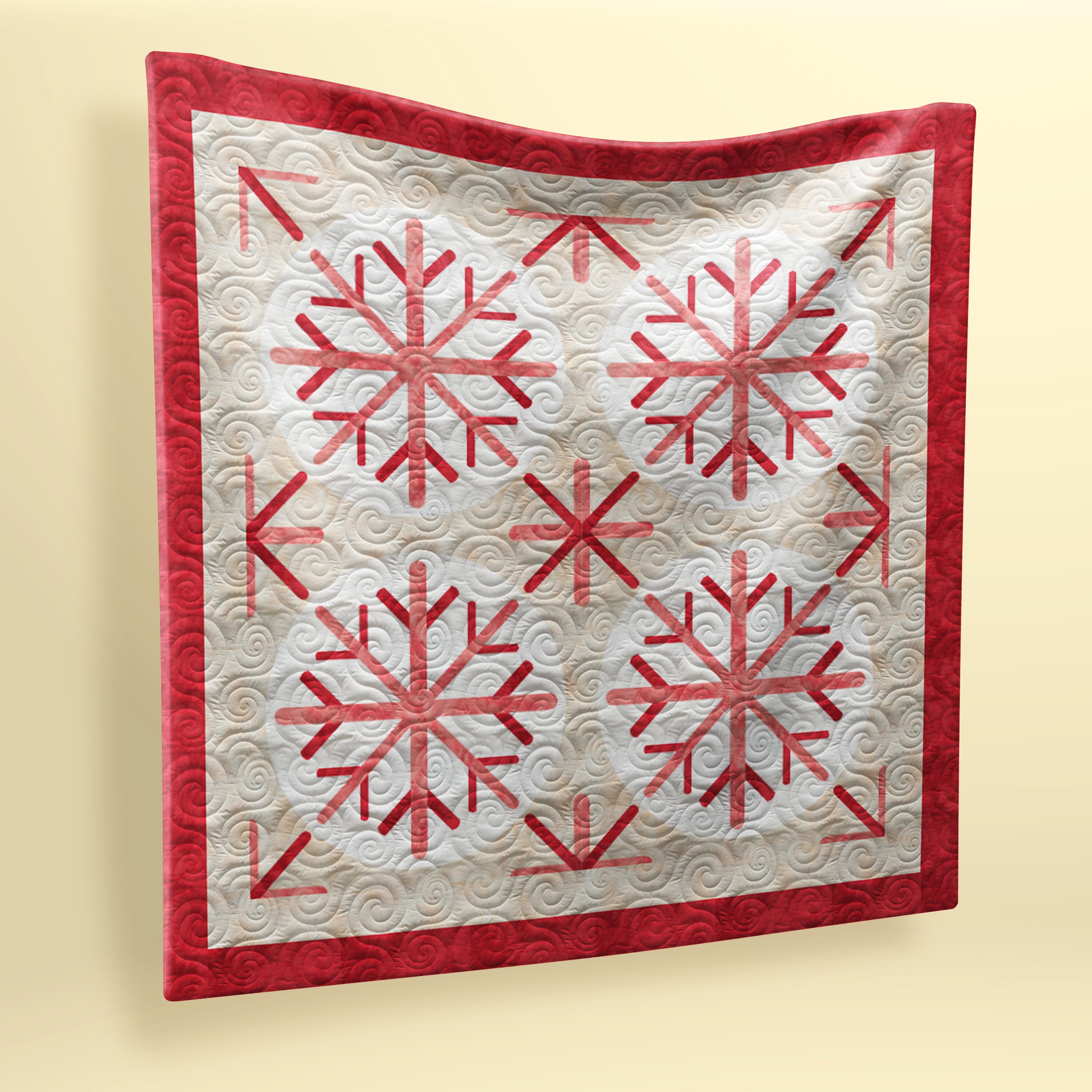 Snowflakes Sphere Wall Quilt PDF Pattern With Video Tutorial 40x40 ...