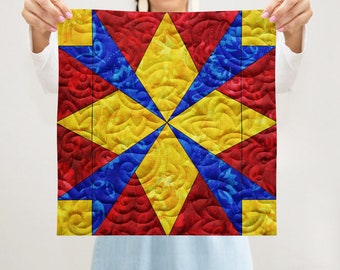 Sun Waves Quilt Block PDF Pattern With Video Tutorial 6 8 - Etsy
