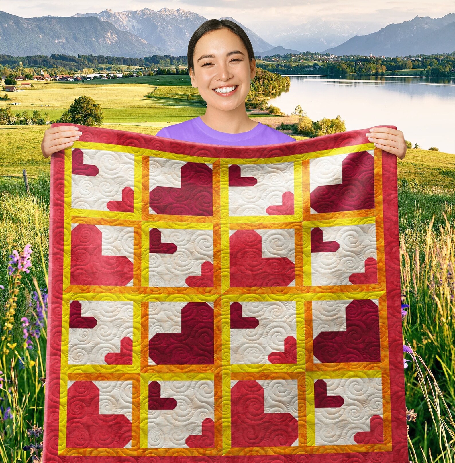 Prison Heart Wall Quilt PDF Pattern With Video Tutorial || 40x40 Inches ...