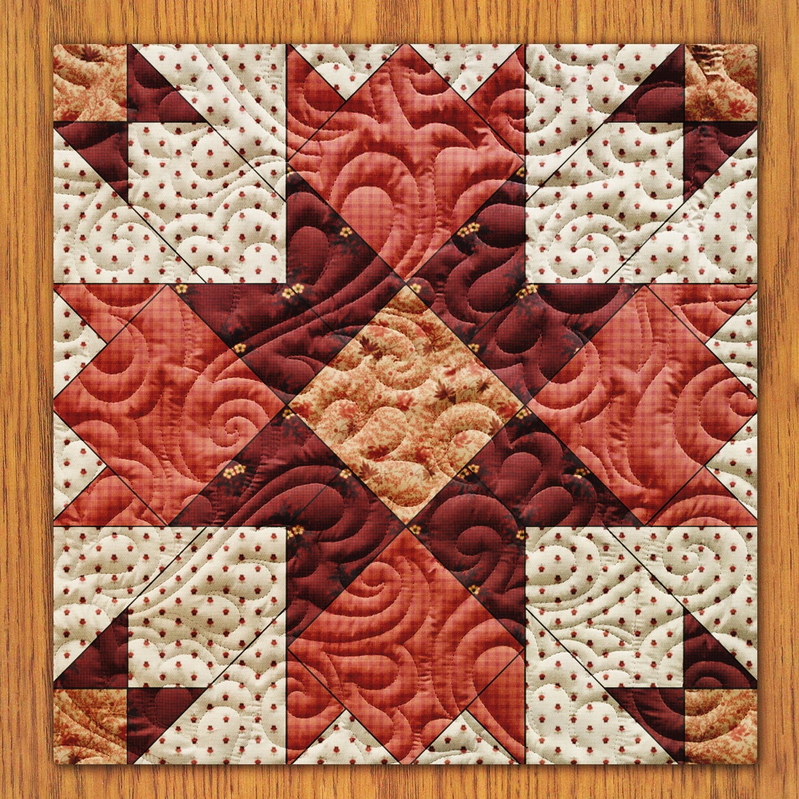 Sunflower Palm Quilt Block PDF Pattern With Video Tutorial 16, 18, 20 ...