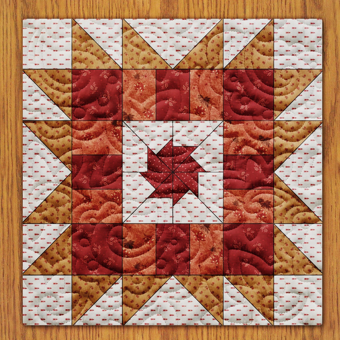 Meridian Star Quilt Block PDF Pattern With Video Tutorial - Etsy
