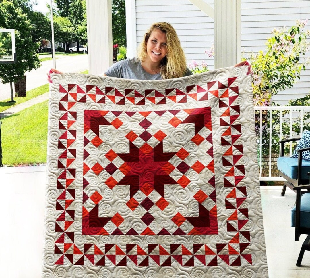 Chained Stars Wall Quilt PDF Pattern With Video Tutorial || 40x40 ...