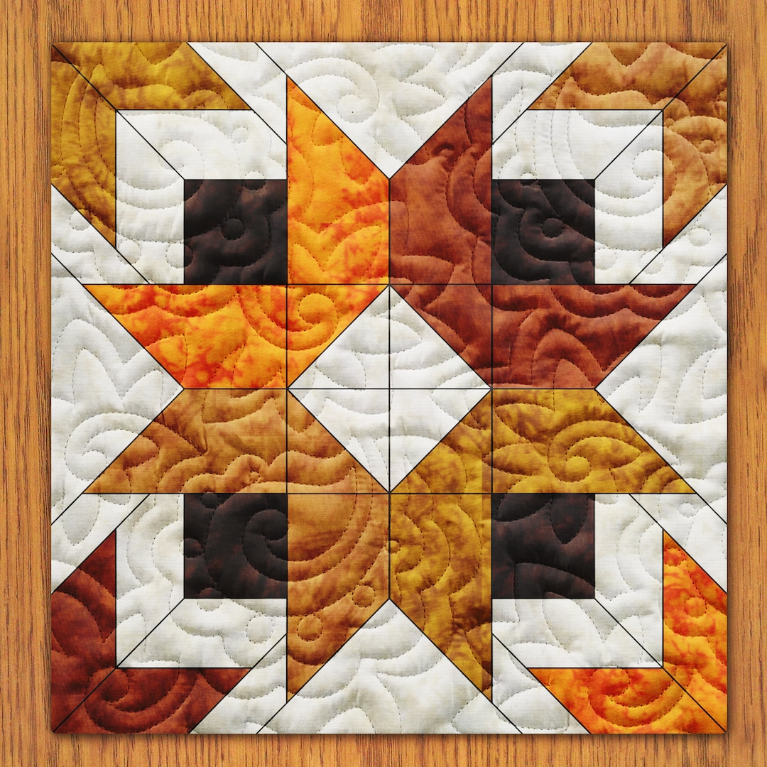 Seasonal Fall Quilt Block PDF Pattern With Video Tutorial || 16, 18, 20 ...