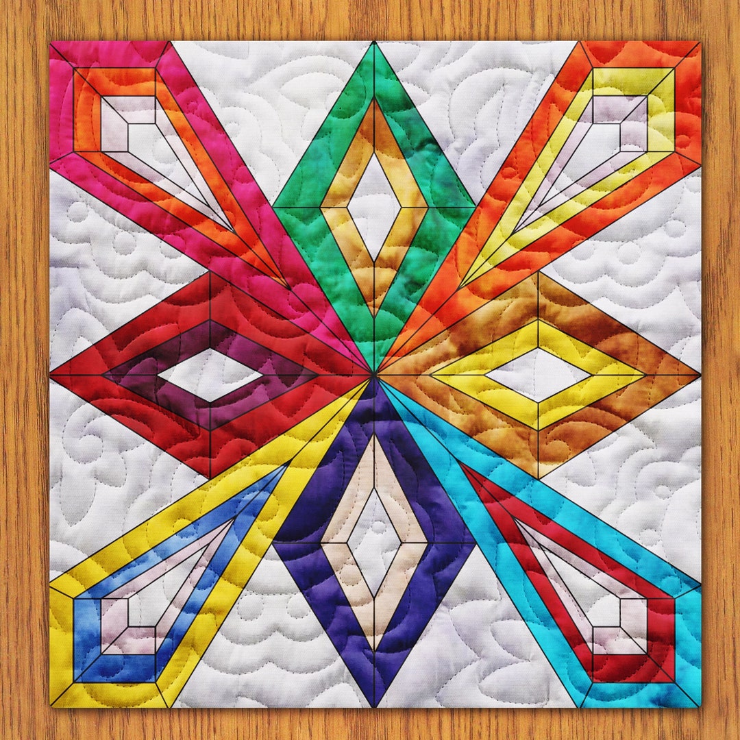 Amethyst Charms Quilt Block PDF Pattern With Video Tutorial || 6, 8, 10 ...