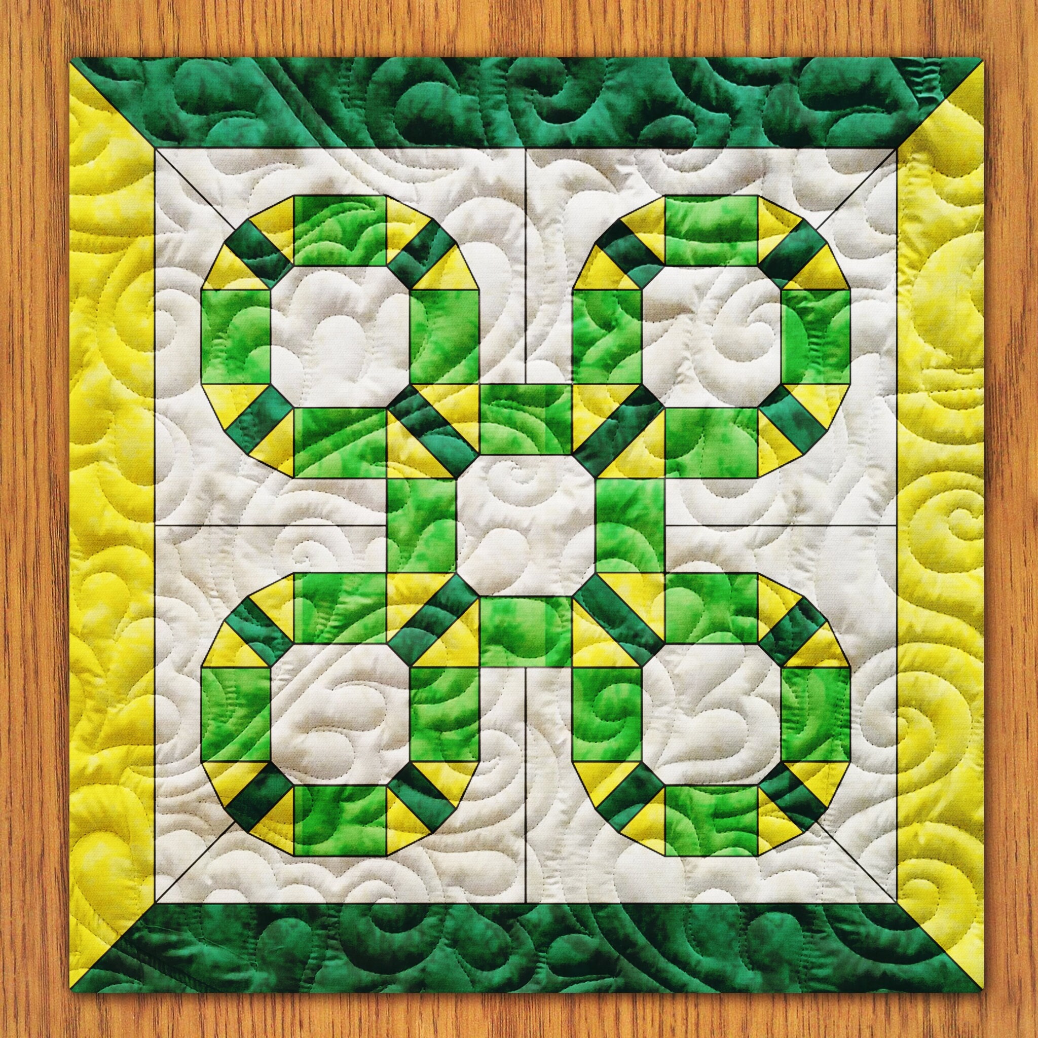 King Snake Quilt Block PDF Pattern With Video Tutorial 16, 18, 20, 22 ...
