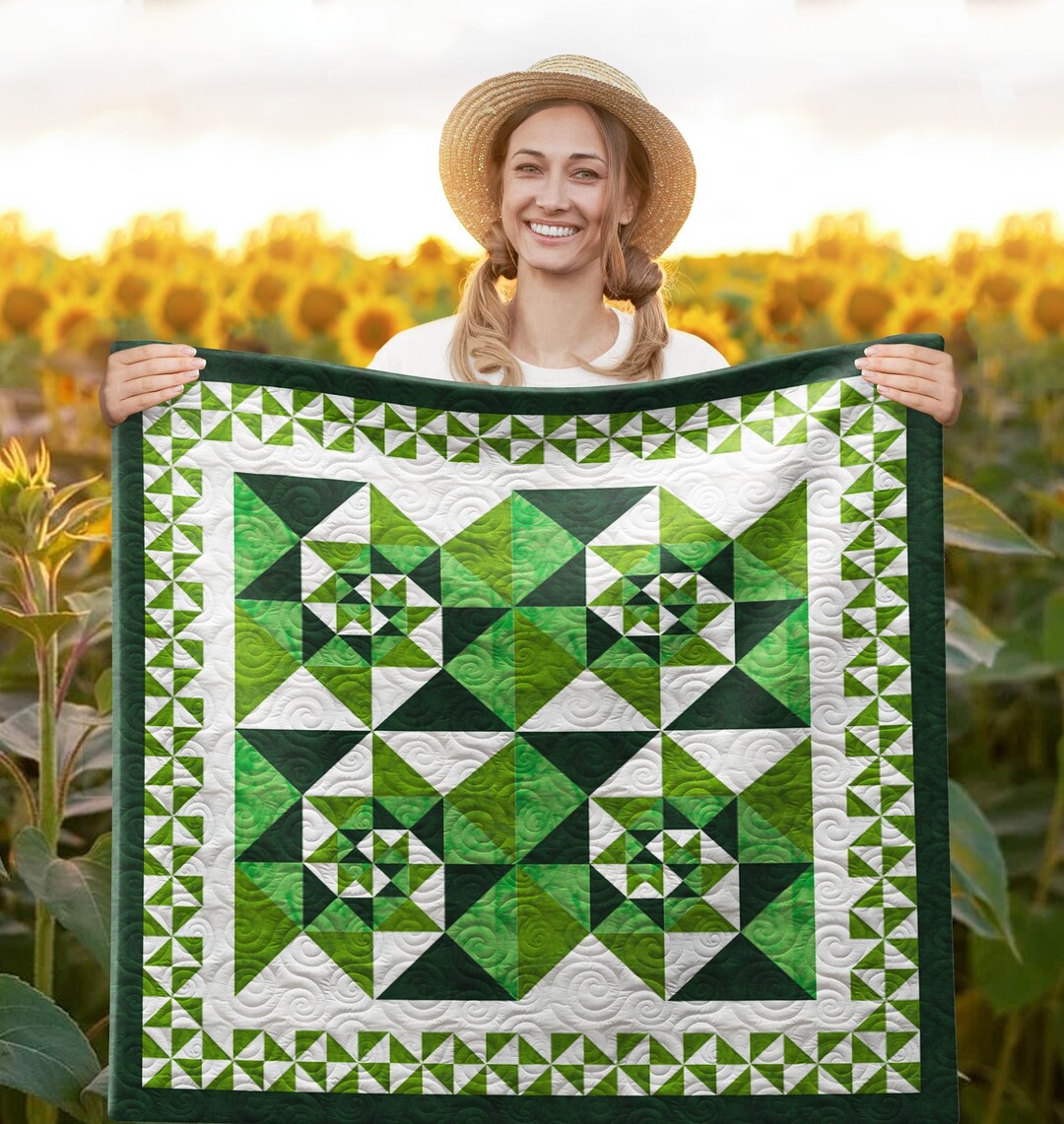 Whirlwind Waves Wall Quilt PDF Pattern With Video Tutorial 40x40 Inches ...