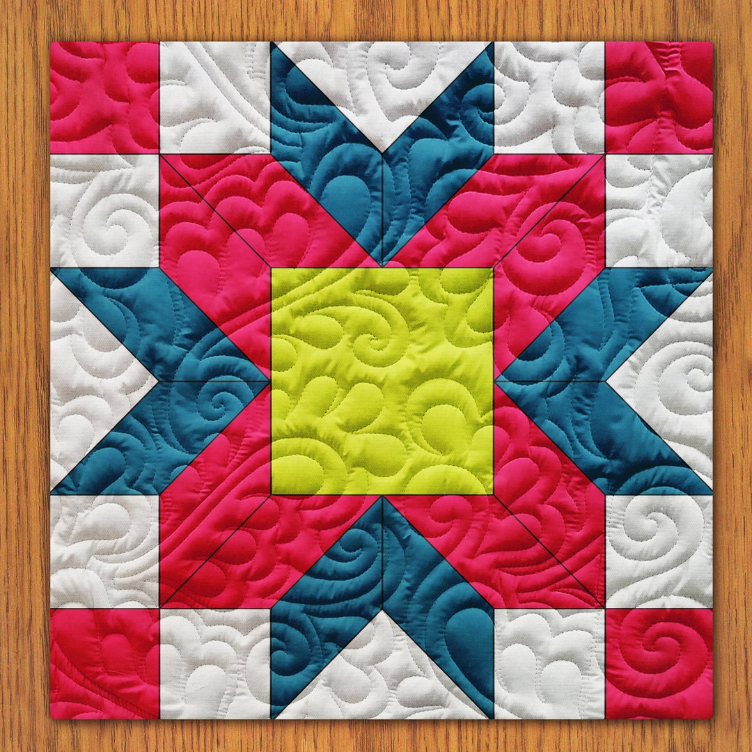 Textile Bricks Quilt Block PDF Pattern With Video Tutorial 6, 8, 10, 12 ...