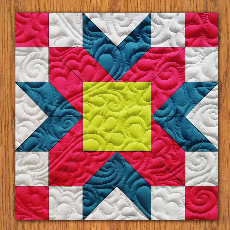 Textile Bricks Quilt Block PDF Pattern With Video Tutorial 6, 8, 10, 12 ...