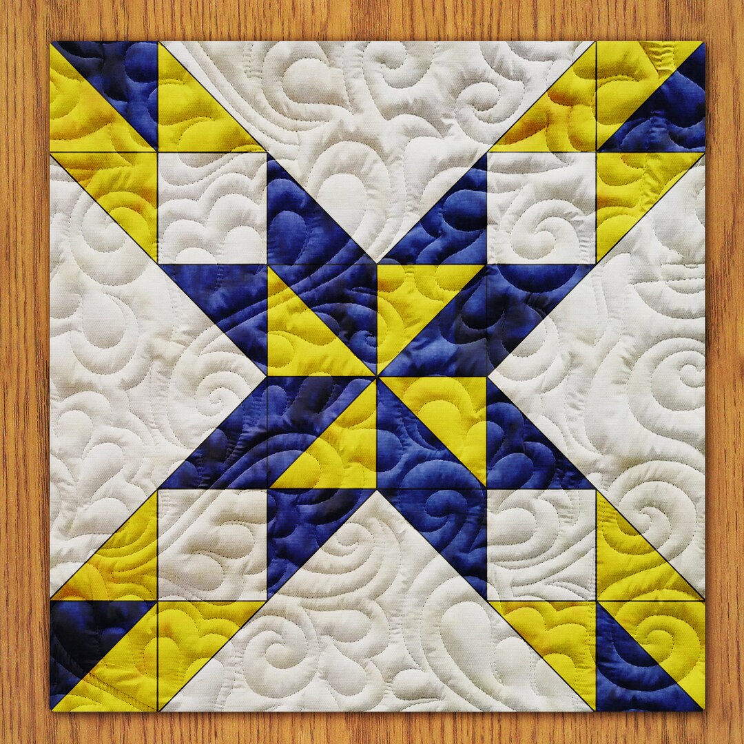 Double Pinwheel Star Quilt Block PDF Pattern With Video Tutorial || 6 ...