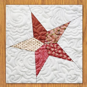 Twinkling Star Quilt Block PDF Pattern With Video Tutorial || 16, 18 ...