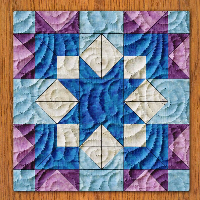 Precious Star Quilt Block PDF Pattern With Video Tutorial || 16, 18, 20 ...