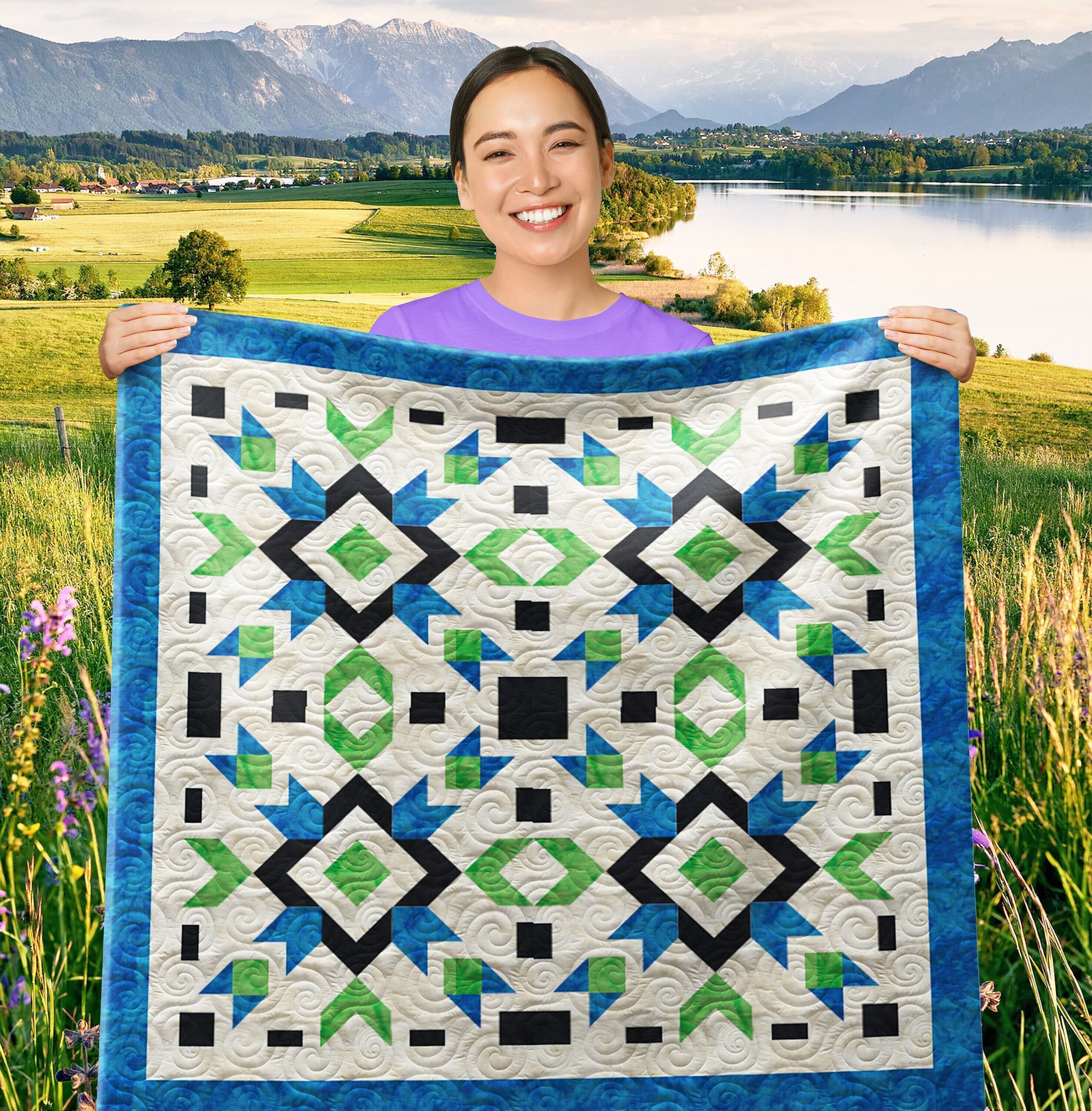 Focal Point Wall Quilt PDF Pattern With Video Tutorial || 40x40 Inches ...