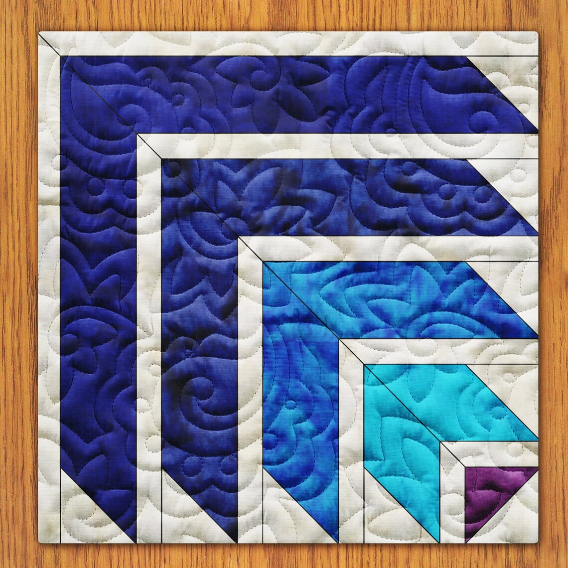 Maze Cube Quilt Block PDF Pattern With Video Tutorial || 16, 18, 20, 22 ...
