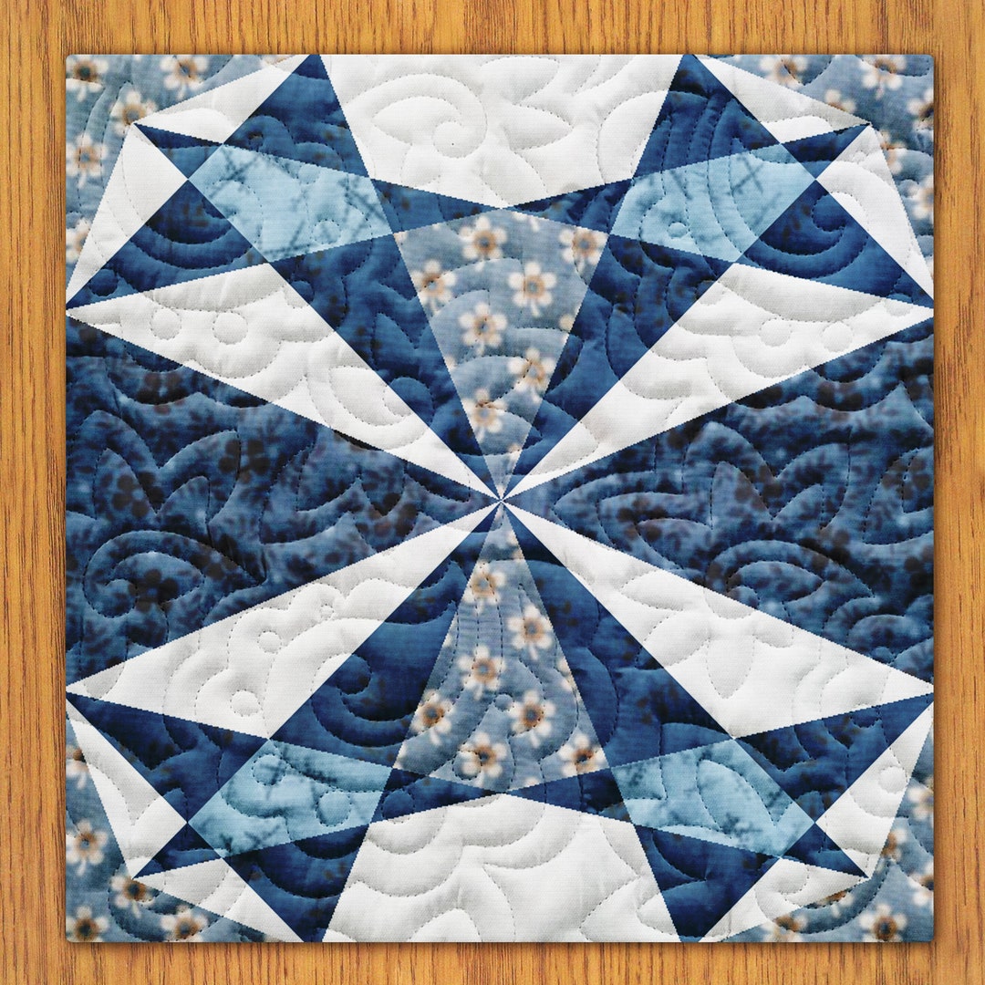 Firework Stars Quilt Block PDF Pattern With Video Tutorial || 6, 8, 10 ...