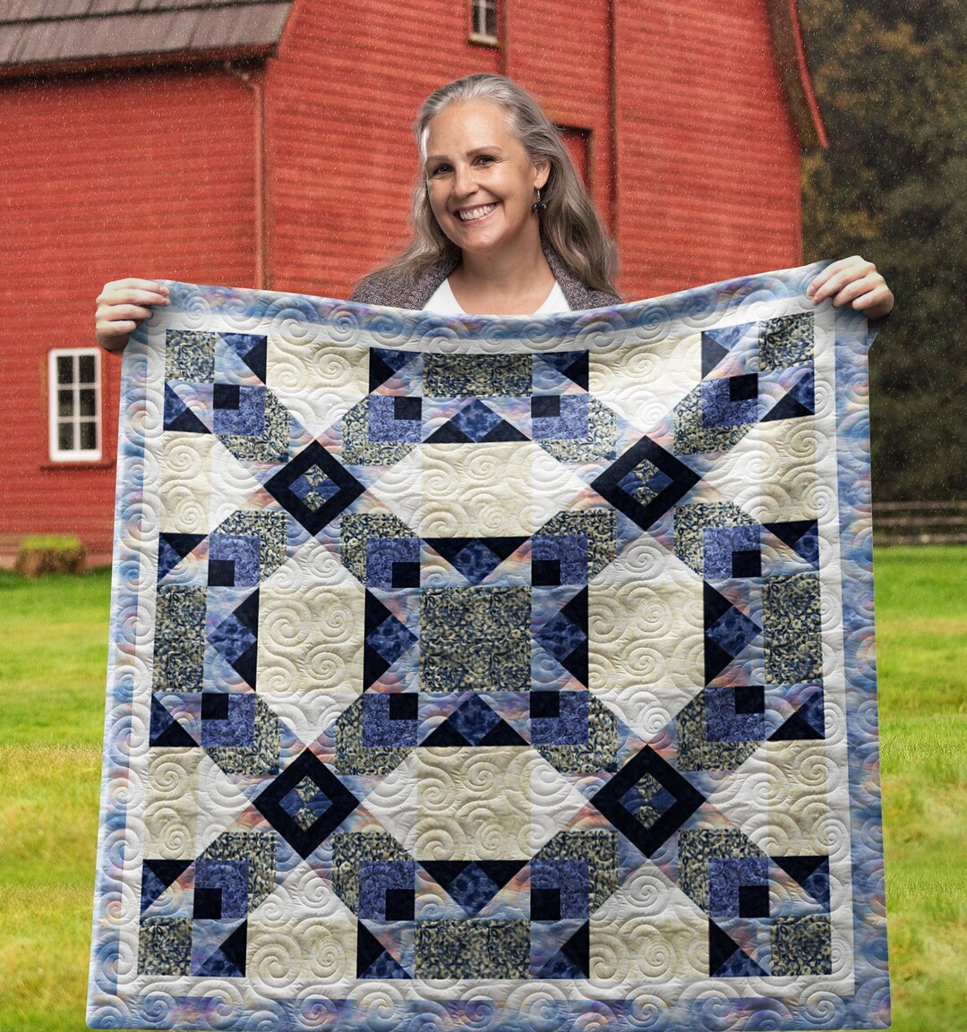 Linking Boxes Wall Quilt PDF Pattern With Video Tutorial || 40x40 ...