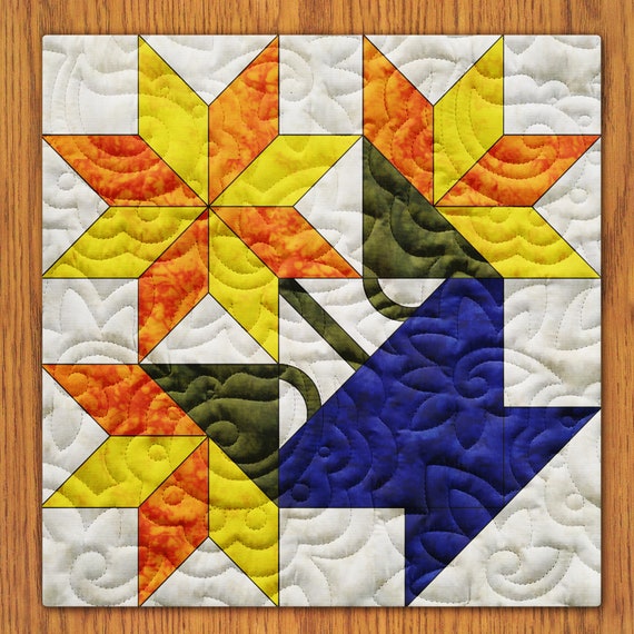 Blossom Pottery Quilt Block PDF Pattern With Video Tutorial - Etsy