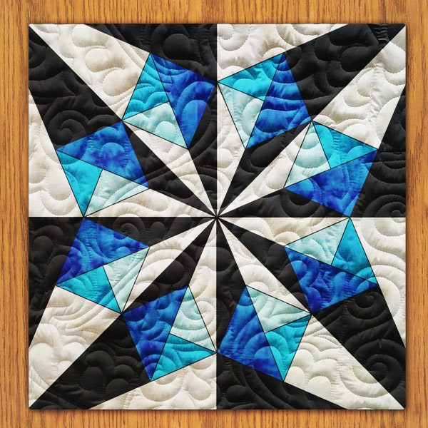 Meridian Star Quilt Block PDF Pattern With Video Tutorial 16, 18, 20 ...
